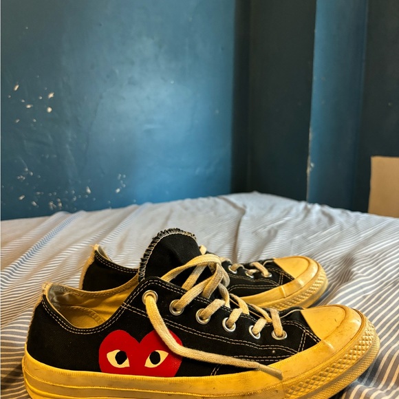 Converse | Shoes | Cdg X Converse Redblack Lowtop Shoe | Poshmark